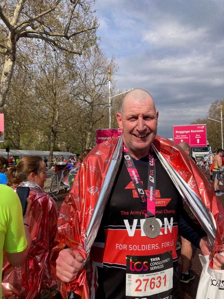 Army runners take on the 2024 London Marathon for charity