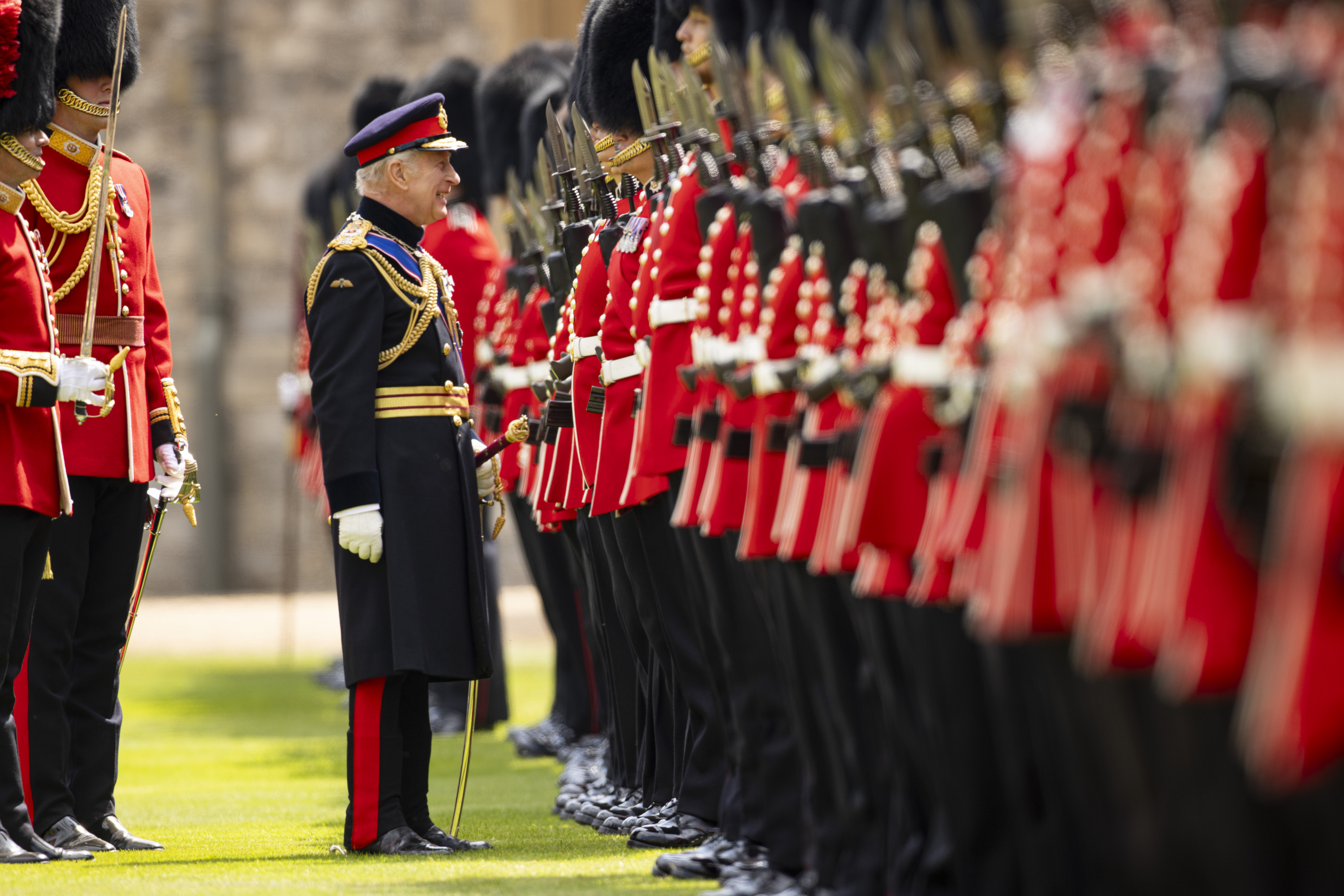 The Coldstream Guards receive new Colours from His Majesty The King in ...