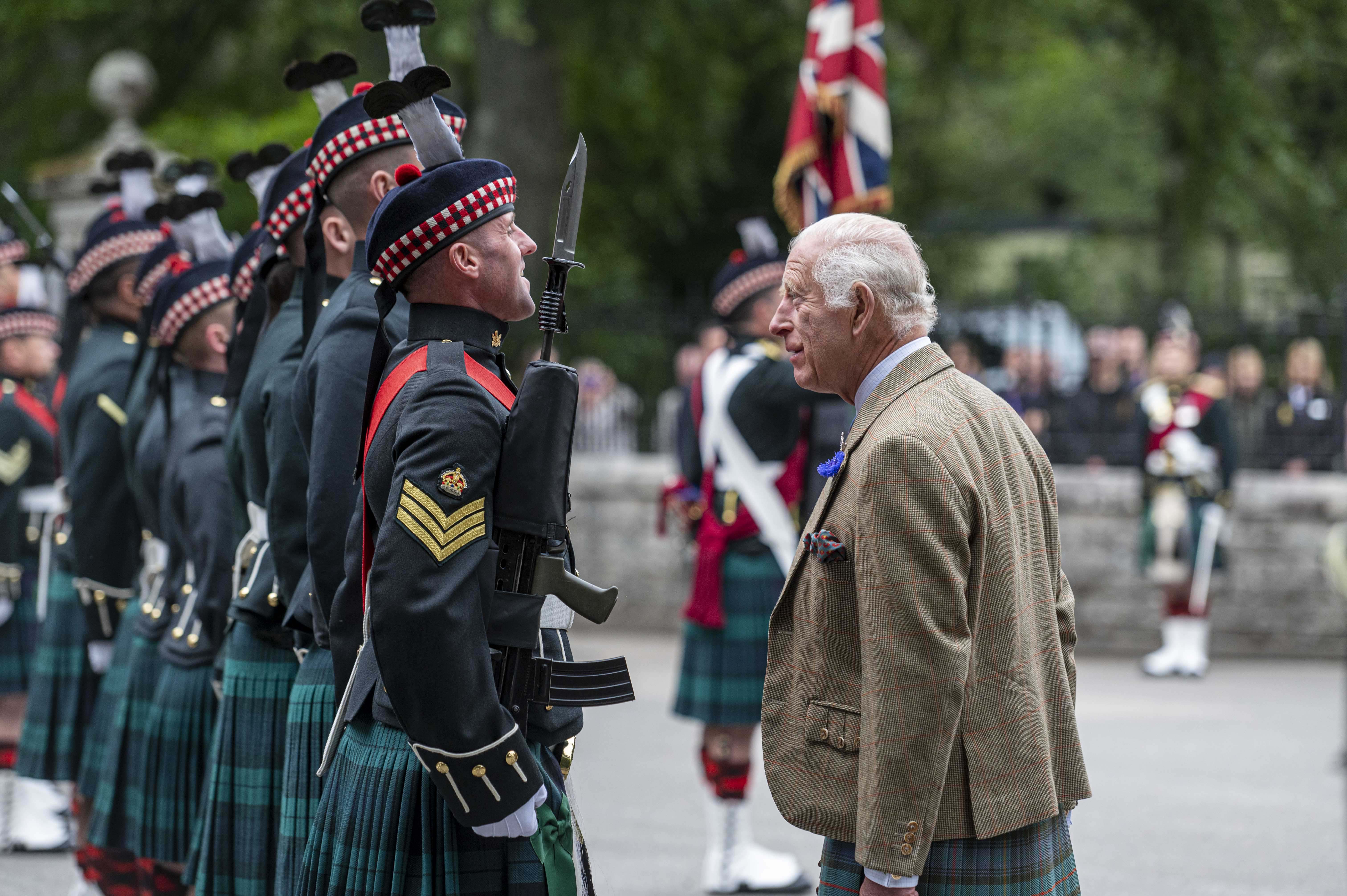Guard of Honour officially welcomes The King to Balmoral - The British Army